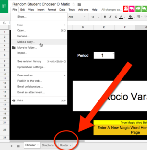 Random Student Chooser Template - Teacher Tech with Alice Keeler