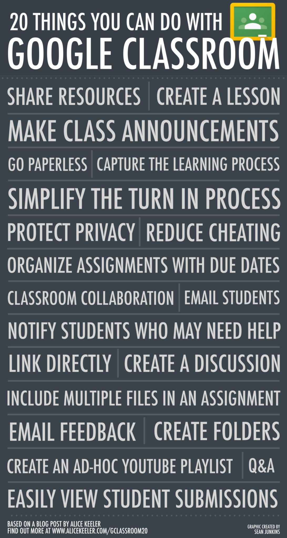 20 Things You Can Do With Google Classroom - Teacher Tech with Alice Keeler