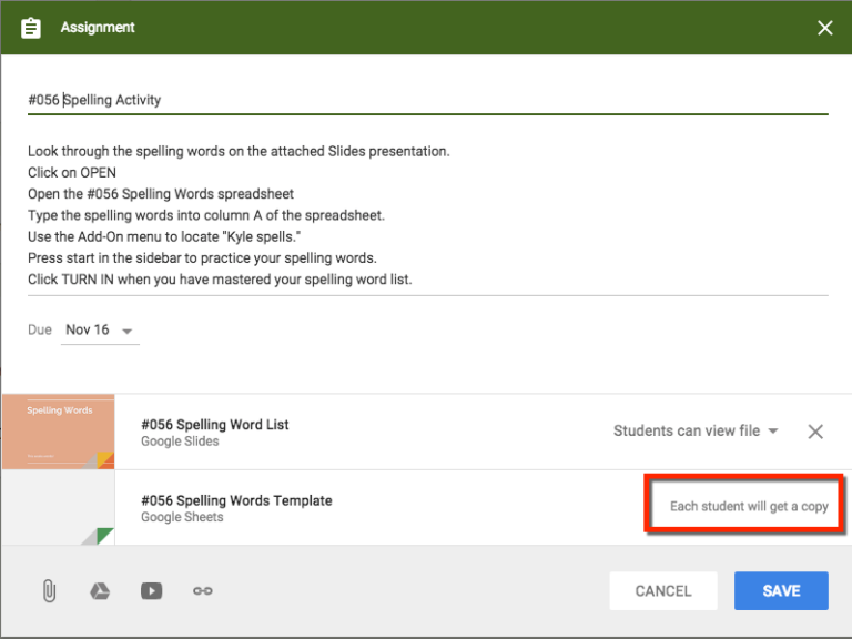 Kyle's Spelling Activity - Teacher Tech with Alice Keeler