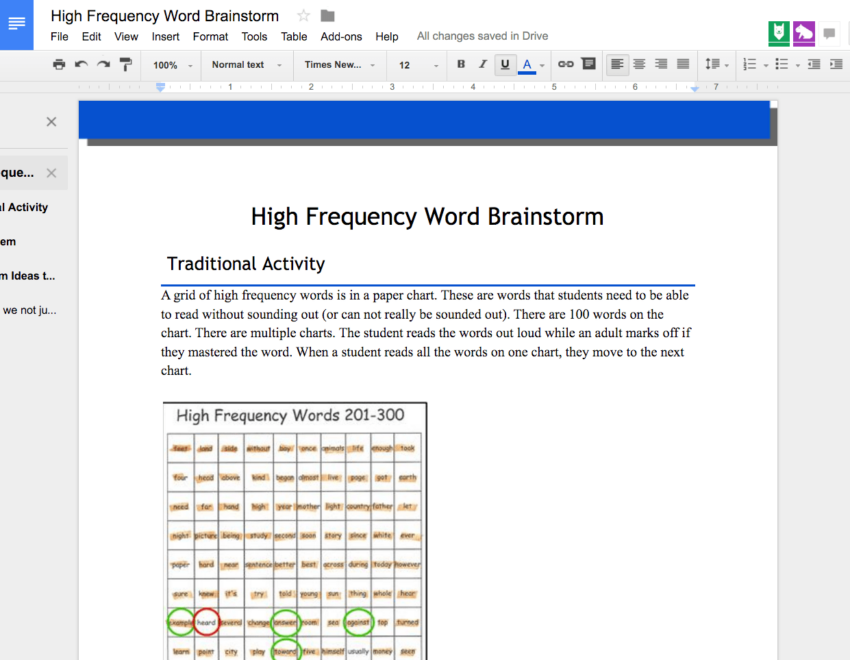 Rethinking High Frequency Words Assessment - Teacher Tech with Alice Keeler