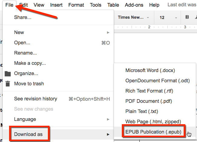Google Docs Create Authors With Epub Teacher Tech