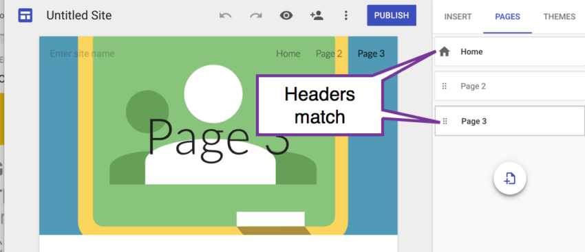 New Google Sites: Match Page Headers - Teacher Tech with Alice Keeler