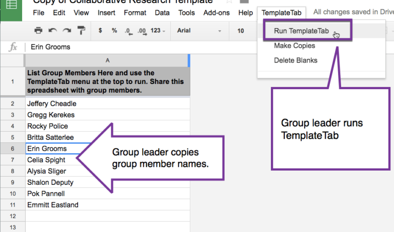 Google Classroom: TemplateTab for Groups - Teacher Tech with Alice Keeler