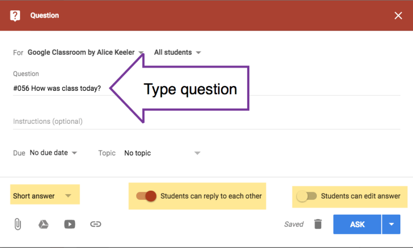Google Classroom: Reply Notifications for a Question - Teacher Tech ...