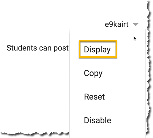 Google Classroom Display The Class Code Teacher Tech