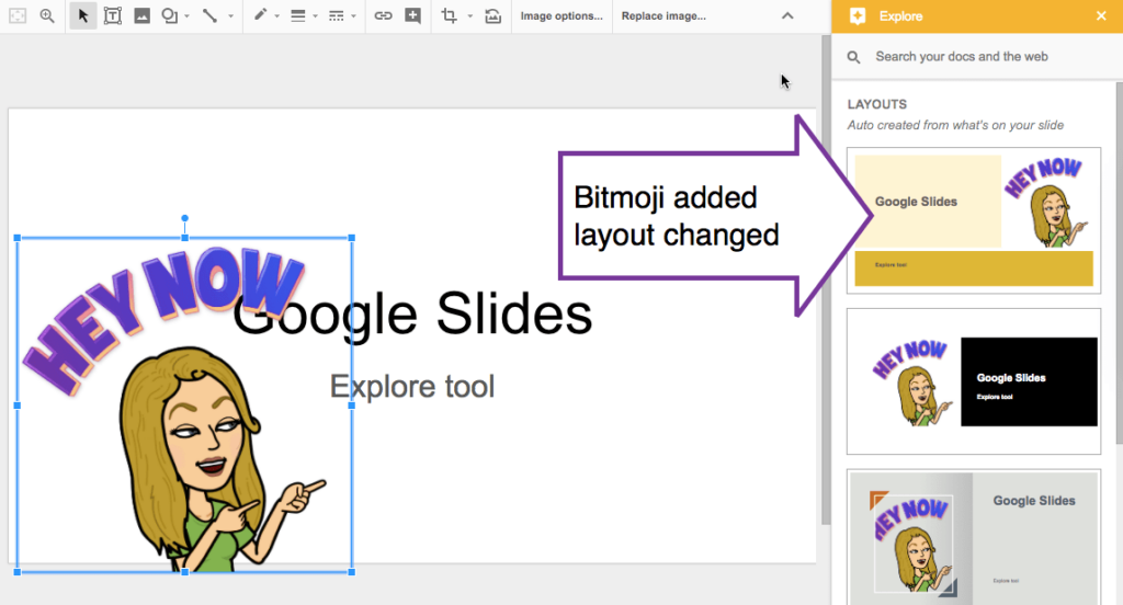 Google Slides Explore Tool Color Match - Teacher Tech with Alice Keeler