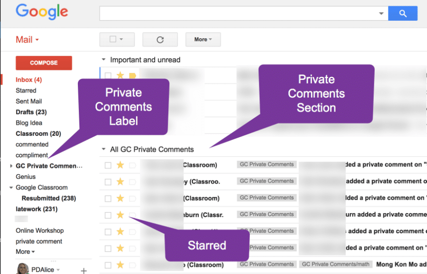 Google Classroom: Control 1 Return to Gmail - Teacher Tech with Alice ...