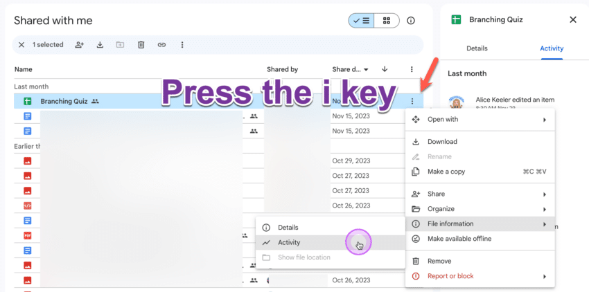 Shared With Me is a Filter in Google Drive - Teacher Tech with Alice Keeler