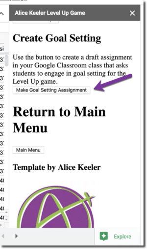 Goal Setting in Google Classroom Level Up Game - Teacher Tech with ...