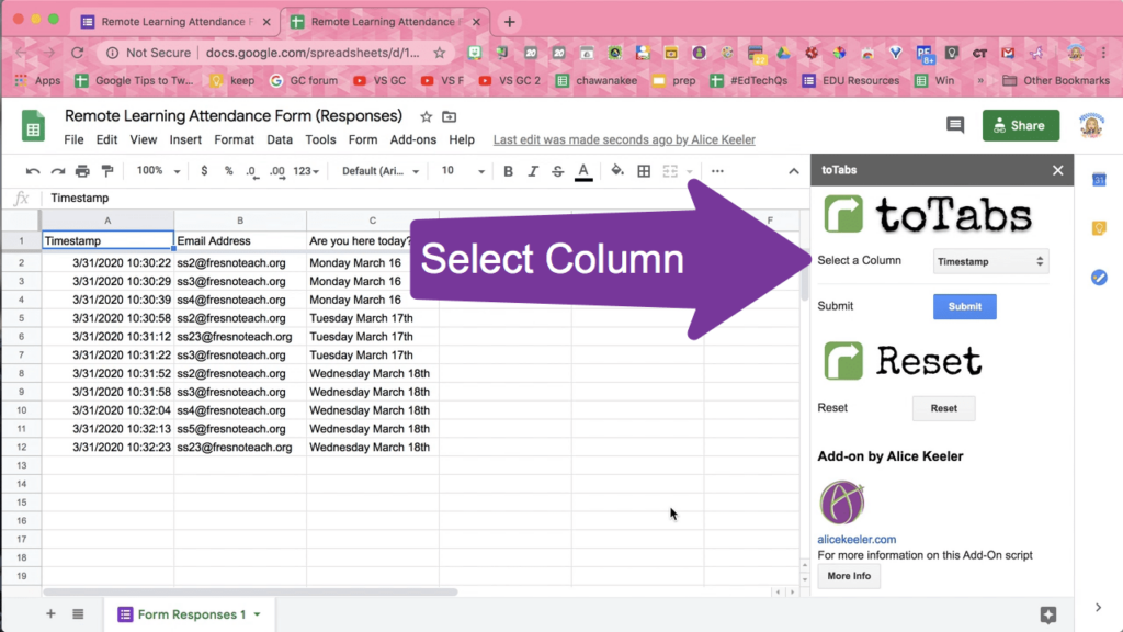 Google Forms: Attendance for Remote Learning - Teacher Tech with Alice ...