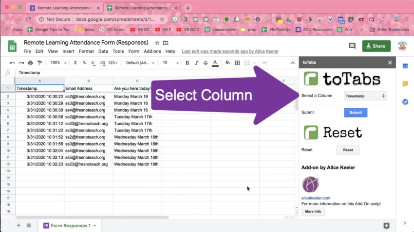 Google Forms: Attendance for Remote Learning - Teacher Tech with Alice ...