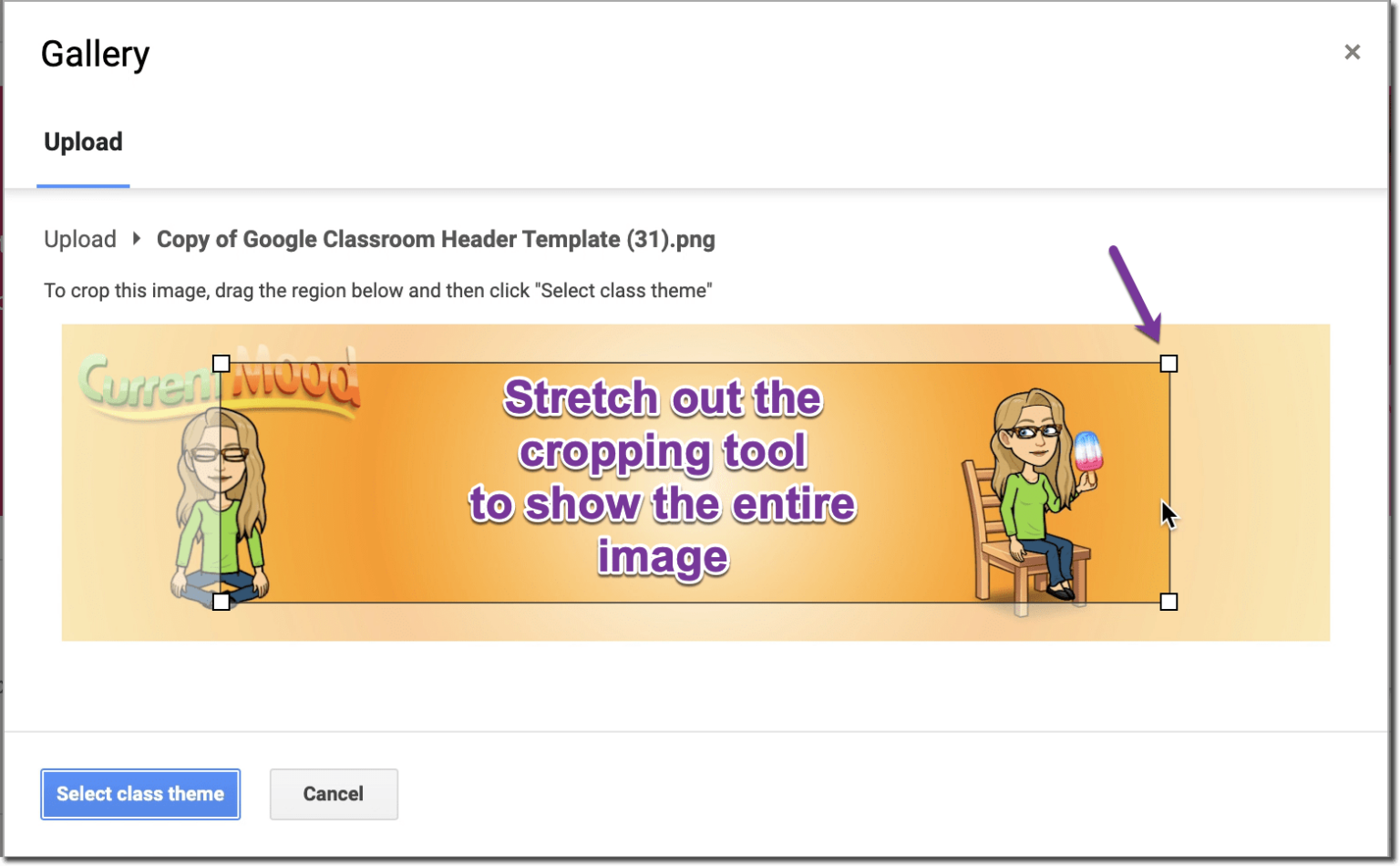 Add Bitmoji to Google Classroom Header - Teacher Tech with Alice Keeler