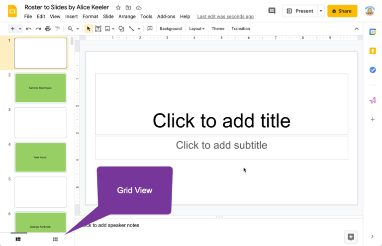 Google Slides: Add a Slide per Student - Teacher Tech with Alice Keeler