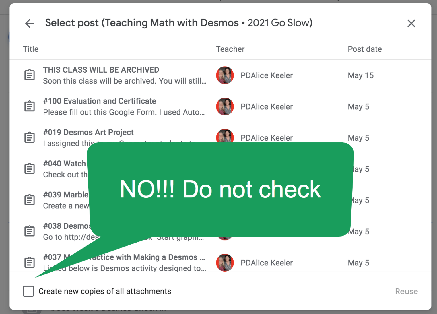Reuse Google Classroom Assignments from Last Year - Teacher Tech with ...