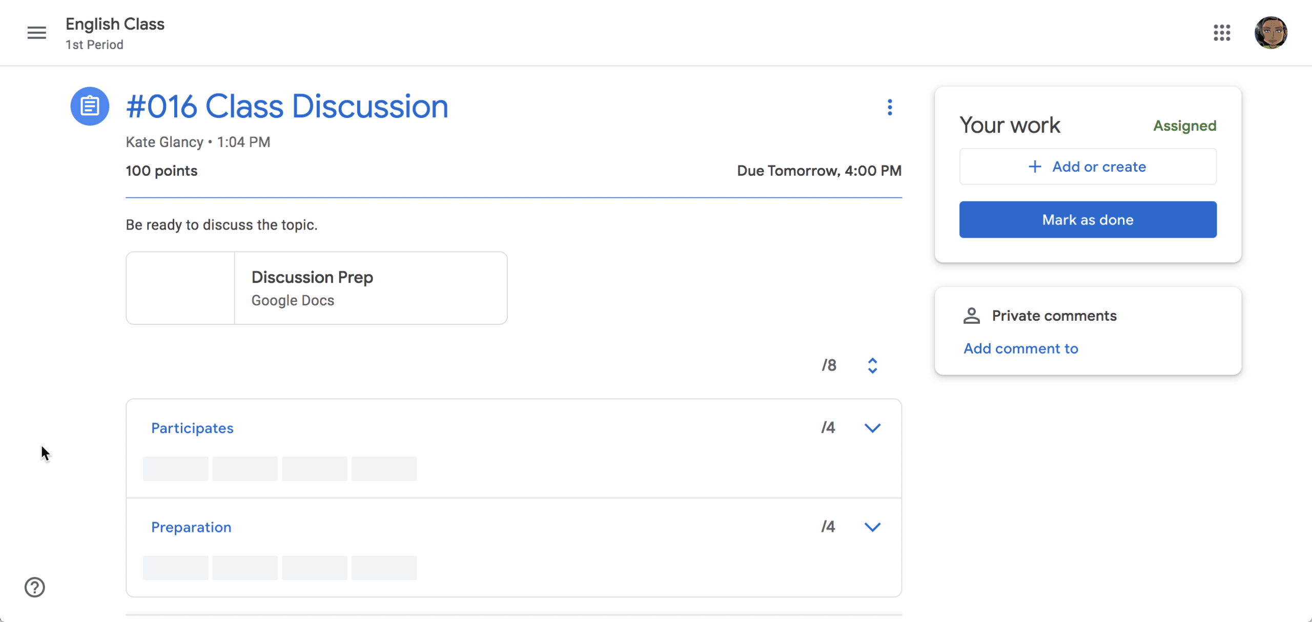 Google Classroom Student View Teacher Tech