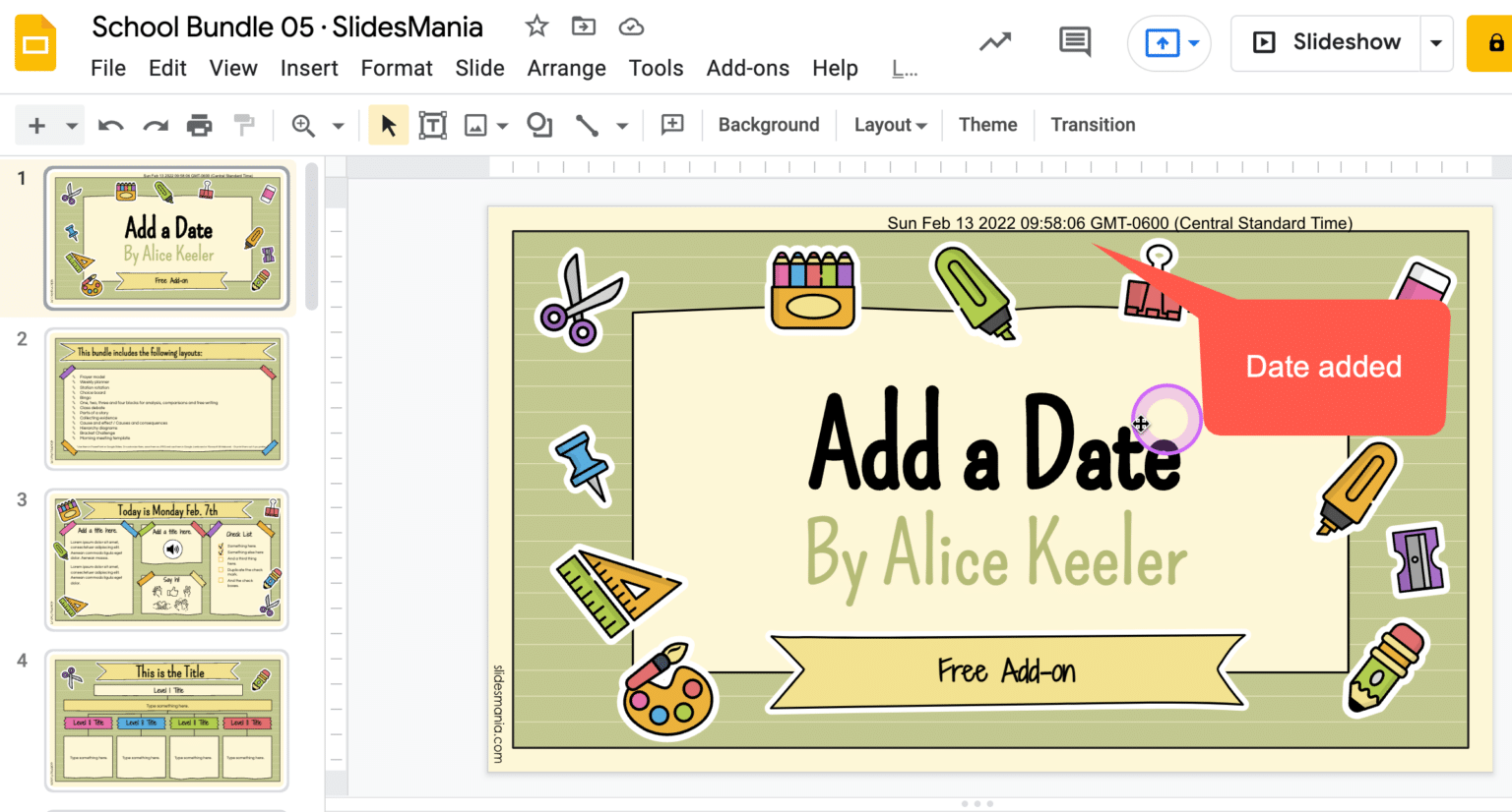 En Español - Add a Date to Google Slides - Teacher Tech with Alice Keeler