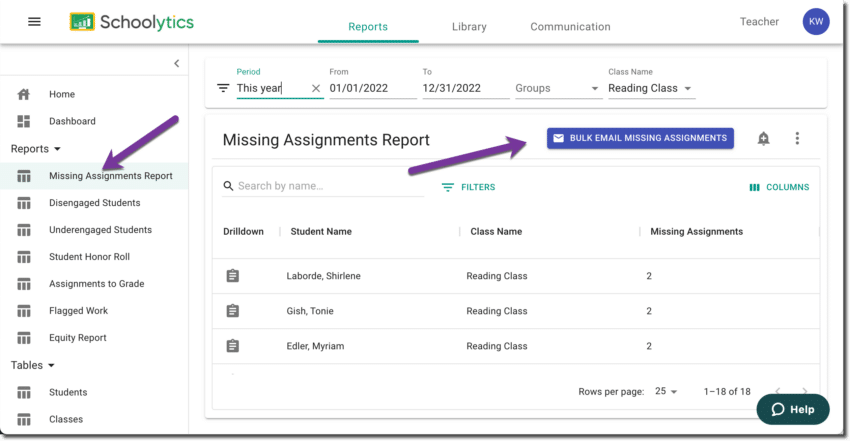 Bulk Send Missing Assignments List for Google Classroom - Teacher Tech ...