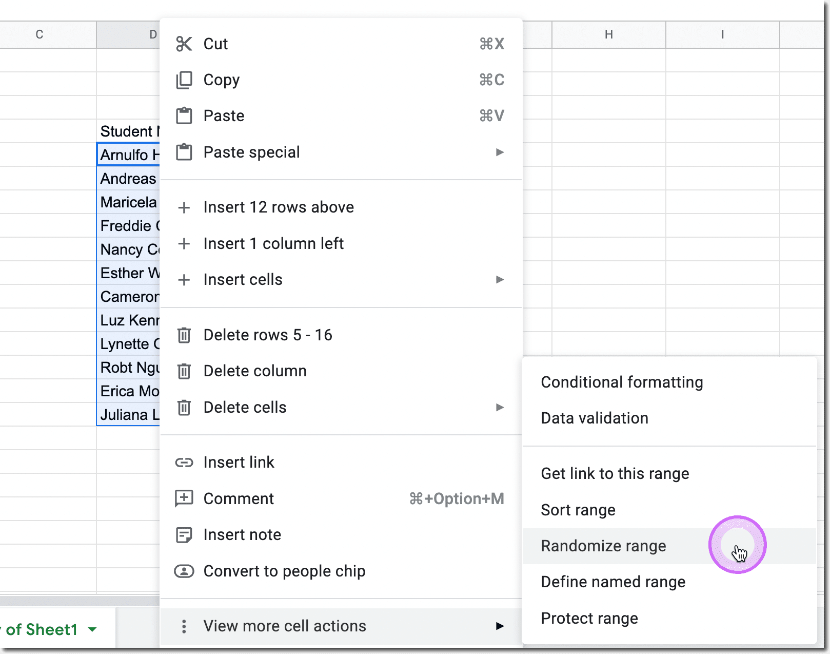 How to Randomize Range in Google Sheets - Teacher Tech with Alice Keeler