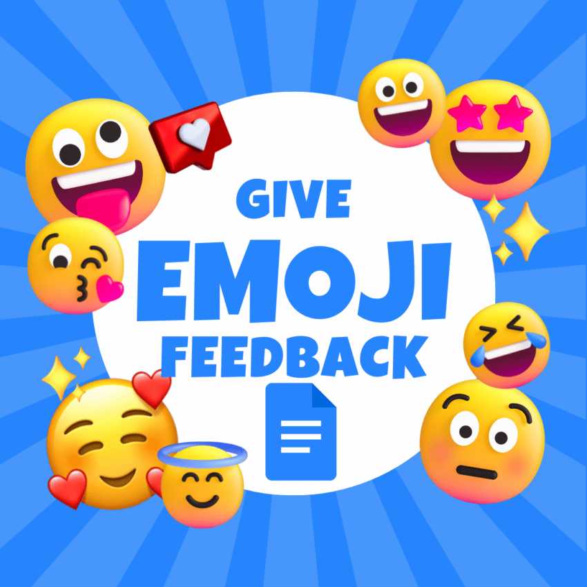 Google Docs: How to Give Emoji Feedback - Teacher Tech with Alice Keeler