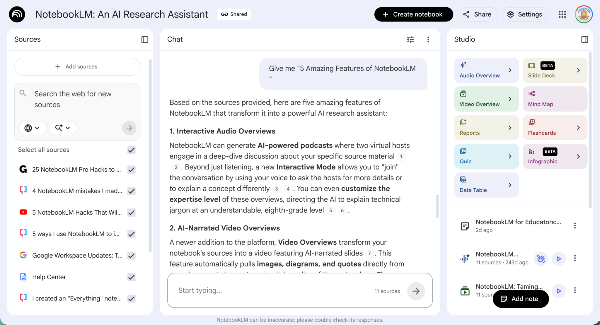 5 Amazing Features of NotebookLM - Teacher Tech with Alice Keeler